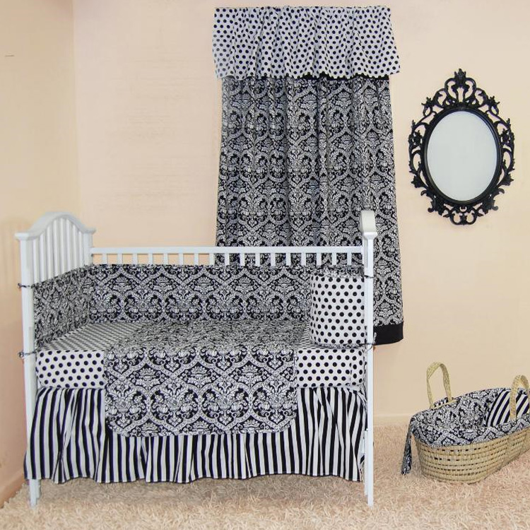 Sleeping Partners Damask Black and White Crib Bedding Collection FREE ...
