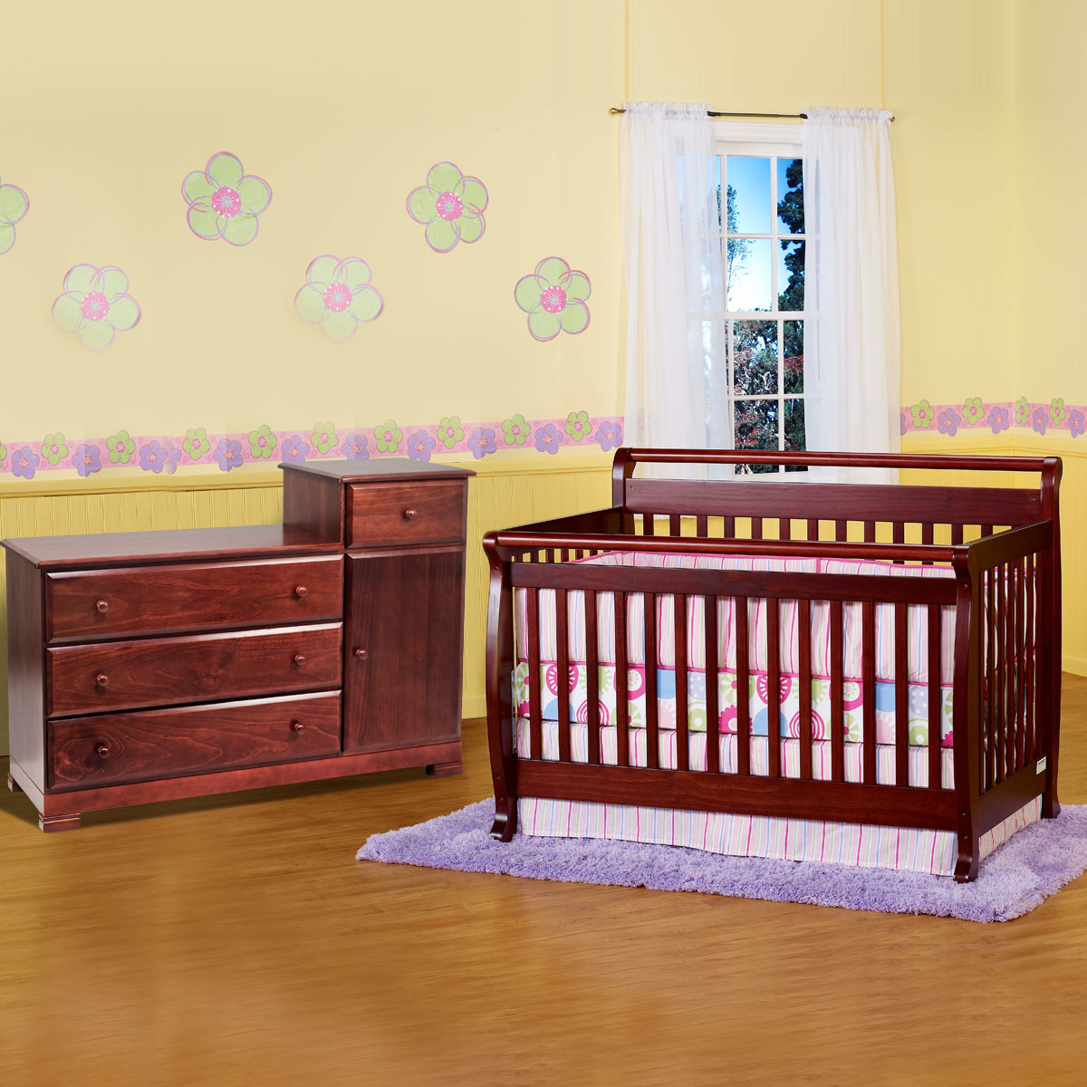 Da Vinci 2 Piece Nursery Set - Emily 4 in 1 Convertible Crib & Kalani ...