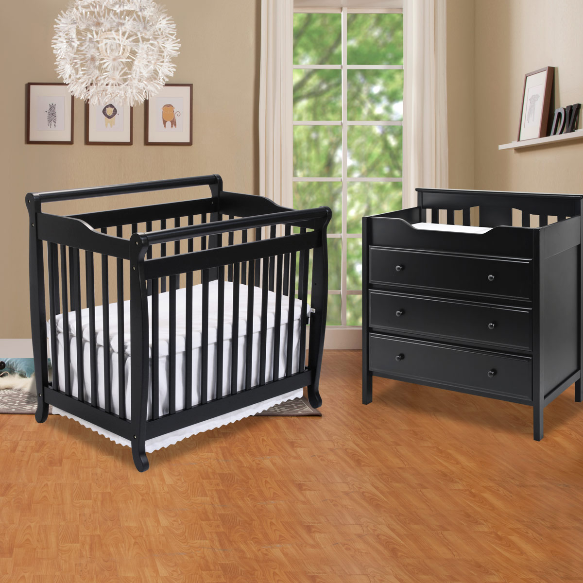 Da Vinci 2 Piece Nursery Set - Emily Mini Crib & Jayden Combo Changer ...