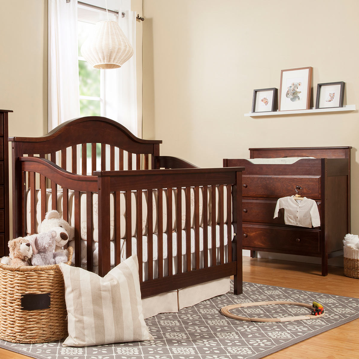 DaVinci 2 Piece Nursery Set - Jayden 4 in 1 Convertible Crib with ...