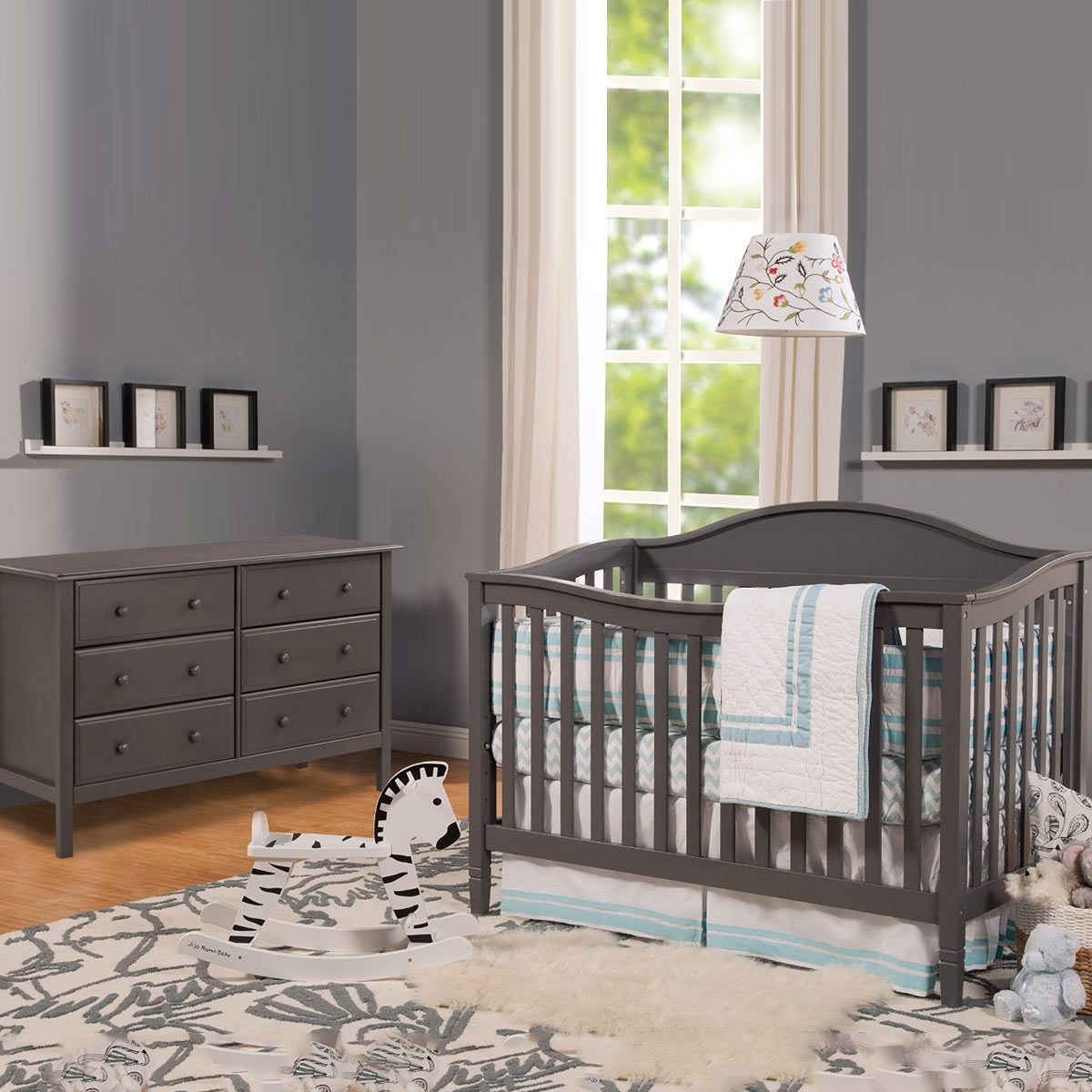 DaVinci 2 Piece Nursery Set - Laurel 4-in-1 Convertible Crib and Jayden ...