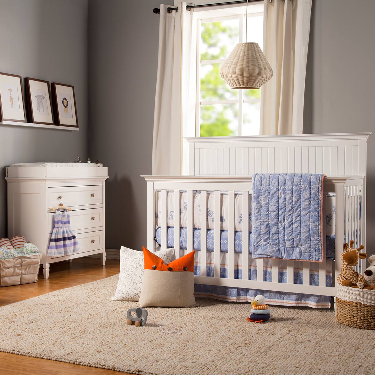 Davinci Perse 2 Piece Nursery Set - Perse 3-in-1 Convertible Crib and 3 ...