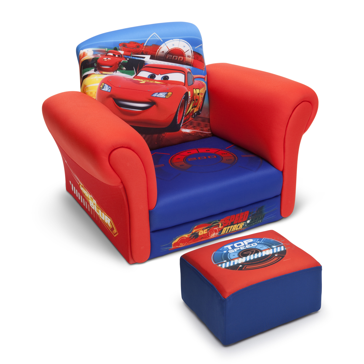 Delta Children Disney/Pixar Cars Upholstered Chair with Ottoman FREE ...