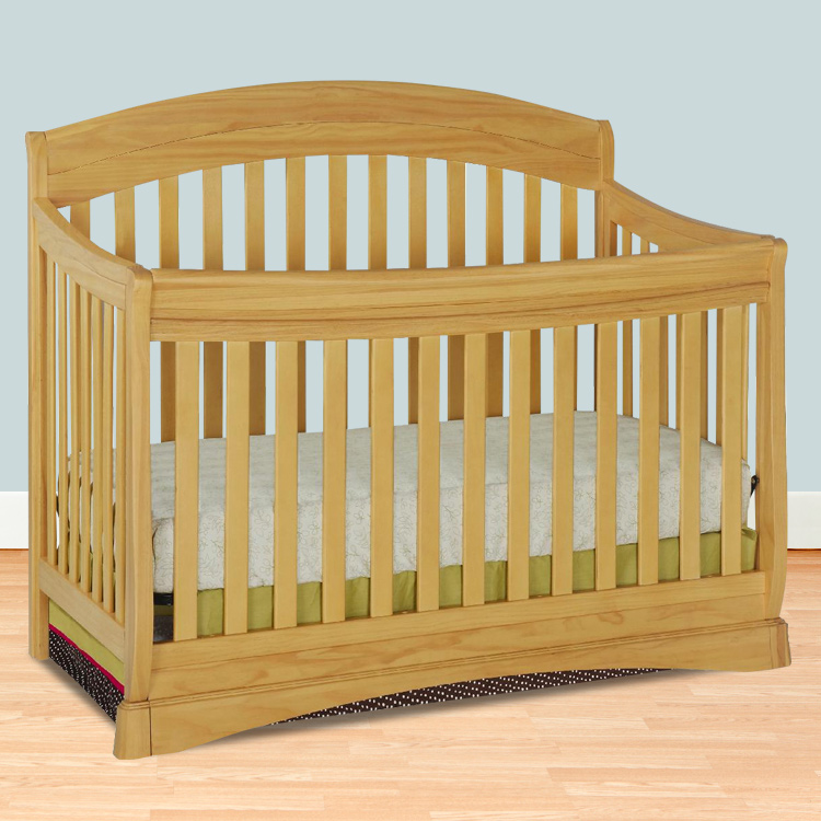 Delta Curved 4 in 1 Convertible Crib in Natural FREE SHIPPING
