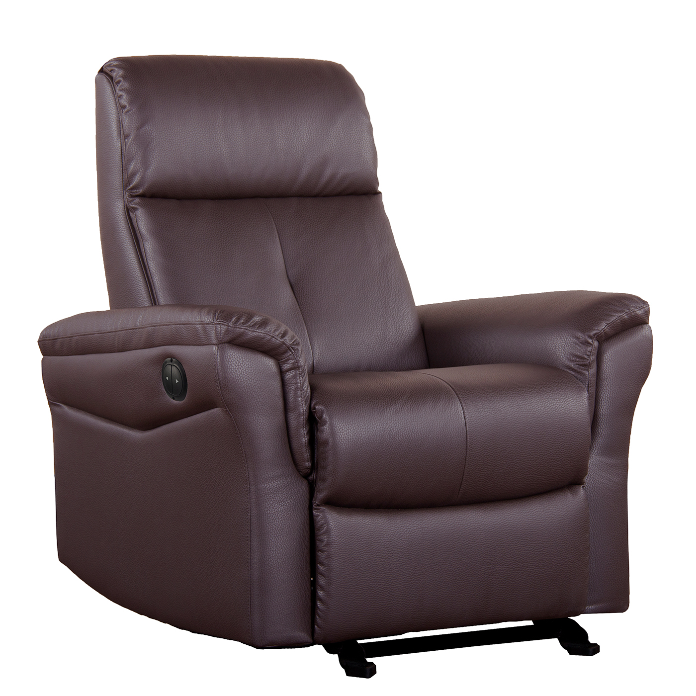 Dezmo Electric Push Button Recliner with Glider Motion in Bonded Dark ...