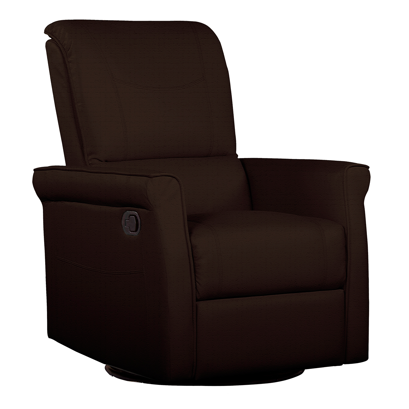 Dezmo Push Button Recline Bonded Leather Glider and Swivel Arm Chair in ...