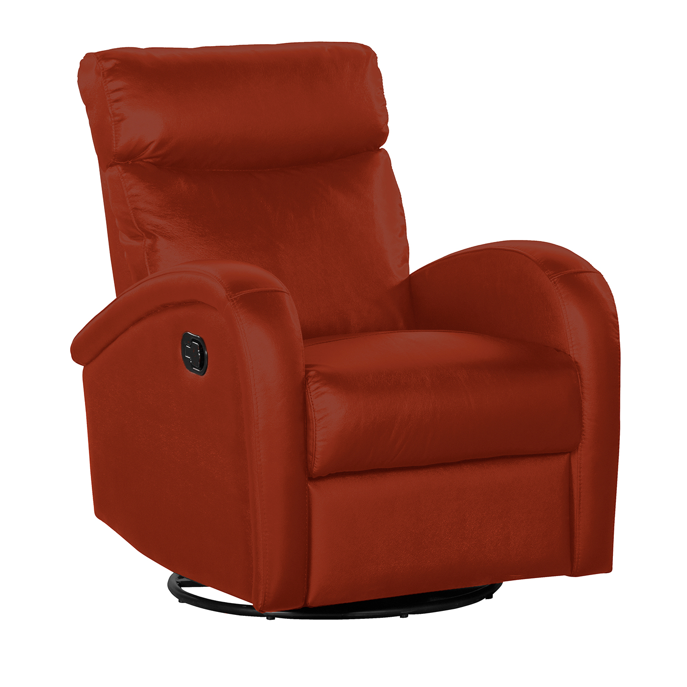 Dezmo Push Button Swivel Glider Recliner in Red Leather FREE SHIPPING