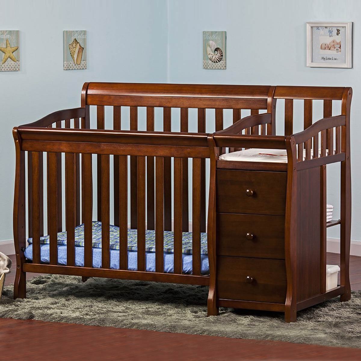 Dream On Me Jayden 2 in 1 Convertible Baby Crib with Changer in ...