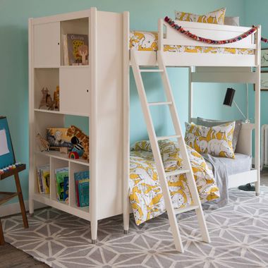 DwellStudio Mid-Century Library Bunk Bed in White FREE SHIPPING