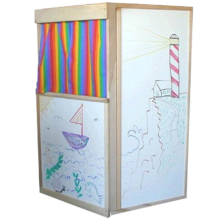 BEKA Kids Floor Model Puppet Theater with Marker Board Surfaces by Beka ...
