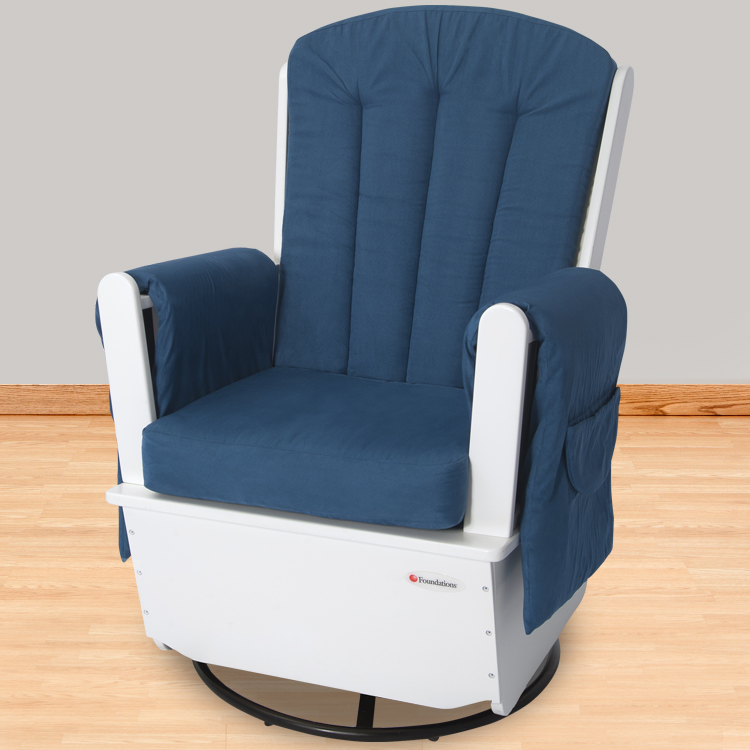Foundations SafeRocker SS Glider Rocker Standard Glide in White/Blue ...