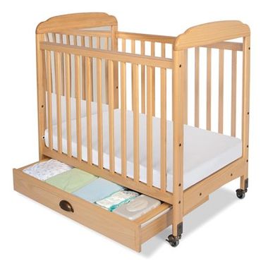 Foundations Serenity SafeReach Compact Mirror End Crib in Natural FREE ...