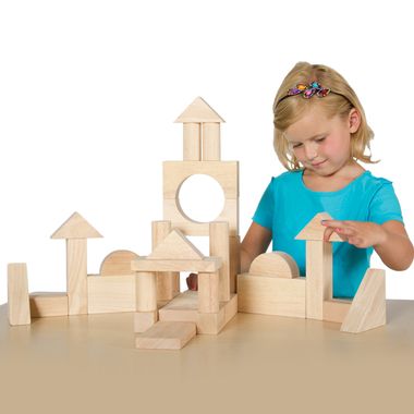 Guidecraft Hardwood Unit Block 34 Piece Set FREE SHIPPING