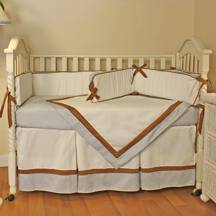 Hoohobbers Classic Blue 4 Piece Baby Crib Bedding Set FREE SHIPPING