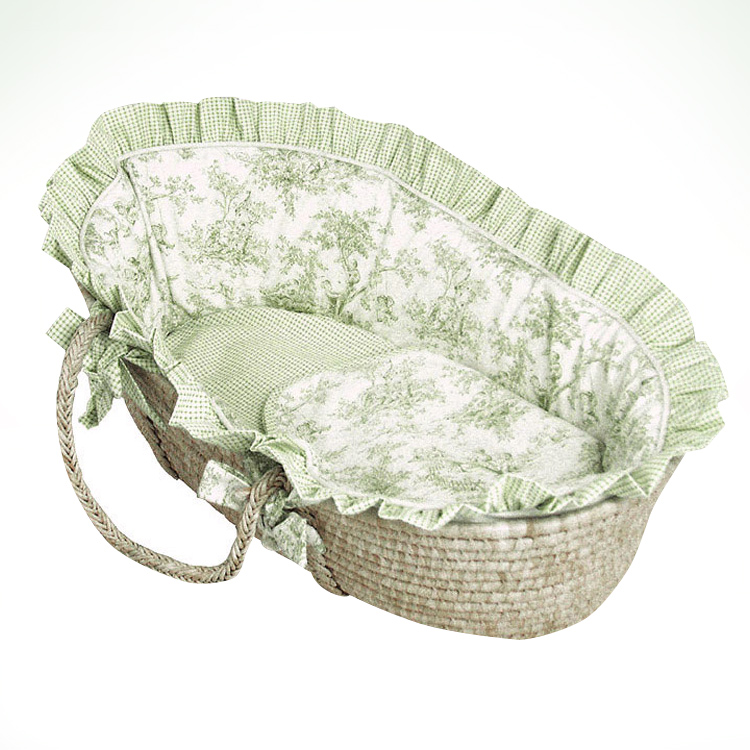 Hoohobbers Etoile Green Moses Basket FREE SHIPPING - $159.00