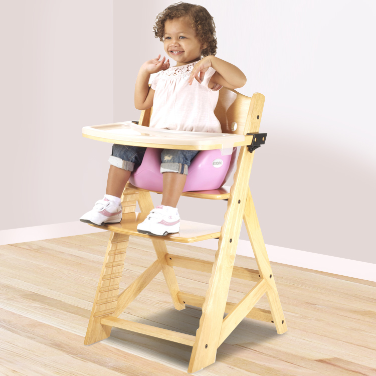 Keekaroo Height Right High Chair with Infant Insert & Tray in Natural ...