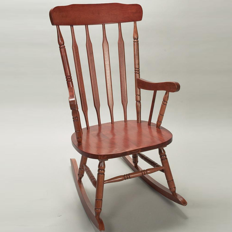 Kids Deluxe Adult Spindle Rocking Chair - Cherry - FREE SHIPPING