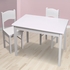 Kids Rectangle Table and Two Chair Set - White - FREE SHIPPING