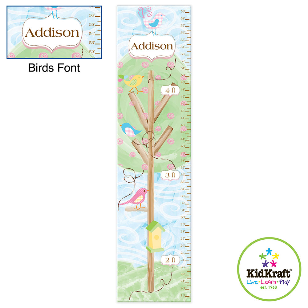 Kidkraft Birds Personalized Growth Chart FREE SHIPPING - $41.89