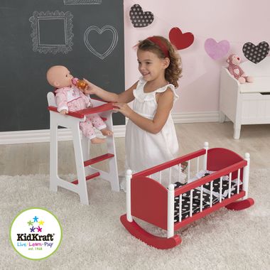 KidKraft Doll High Chair Set in Red|Simply Baby Furniture - $49.00