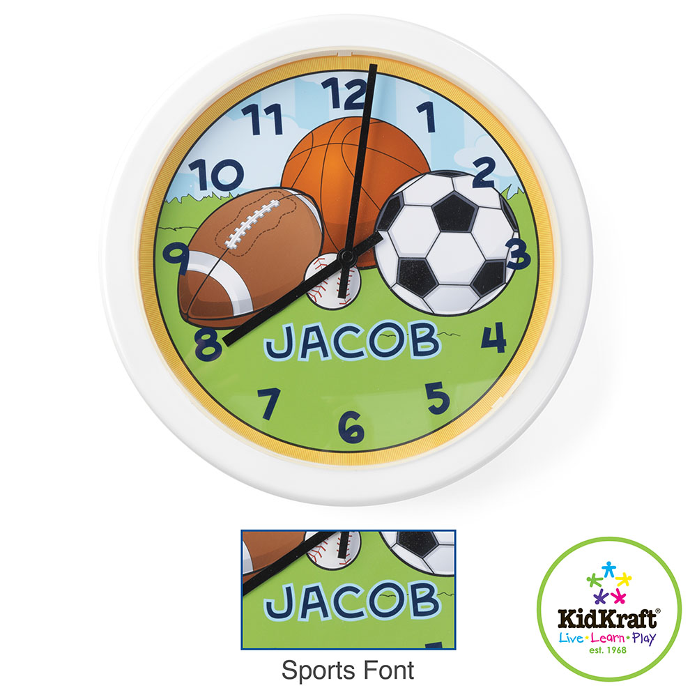 Kidkraft Sports Personalized Clock FREE SHIPPING - $29.87