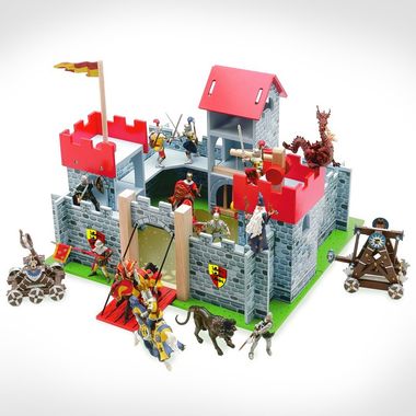 Le Toy Van Wooden Red Camelot Castle by Hotaling FREE SHIPPING