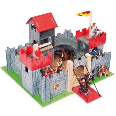 Le Toy Van Wooden Red Camelot Castle by Hotaling FREE SHIPPING