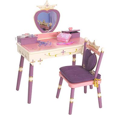 Levels Of Discovery Princess Vanity Table & Chair Set - FREE SHIPPING
