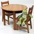 Lipper Child's Round Table with Shelf & 2 Chairs - Pecan FREE SHIPPING