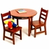 Lipper Child's Round Table with Shelf and 2 Chairs in Cherry FREE SHIPPING