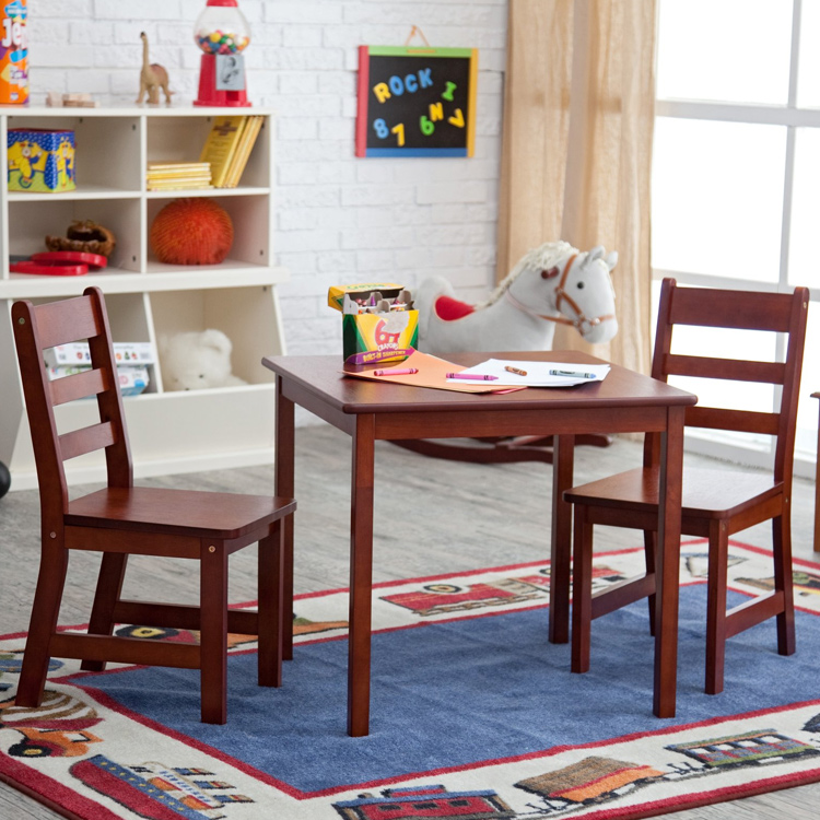 Lipper Square Table & 2 Chairs Set - Cherry FREE SHIPPING