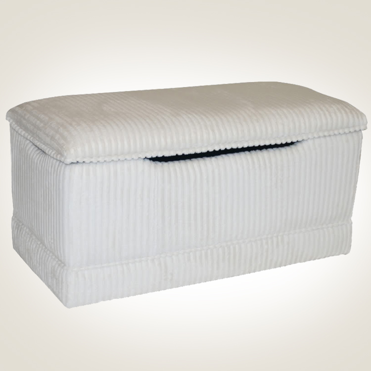 Magical Harmony Kids Deluxe Toy Box in Ivory Chenille FREE SHIPPING