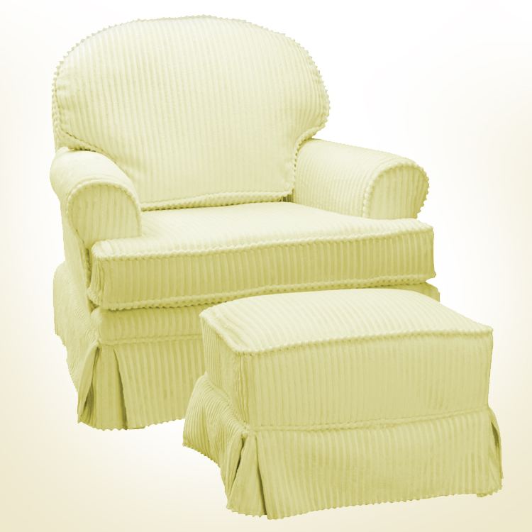 NewCo International Round Back Glider in Yellow Chenille FREE SHIPPING