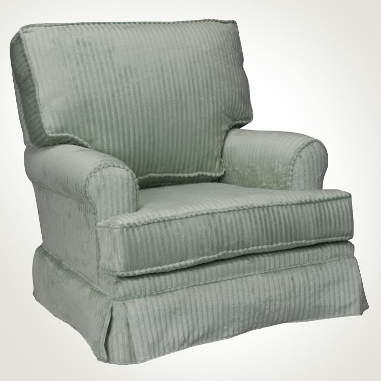 Komfy Kings Square Back Glider in Moss Chenille FREE SHIPPING