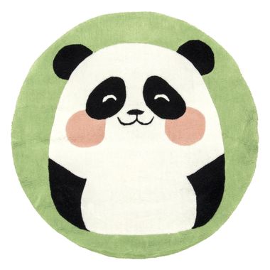 nuLOOM Kinderloom Cute Panda Hand Tufted Area Rug in Green FREE SHIPPING