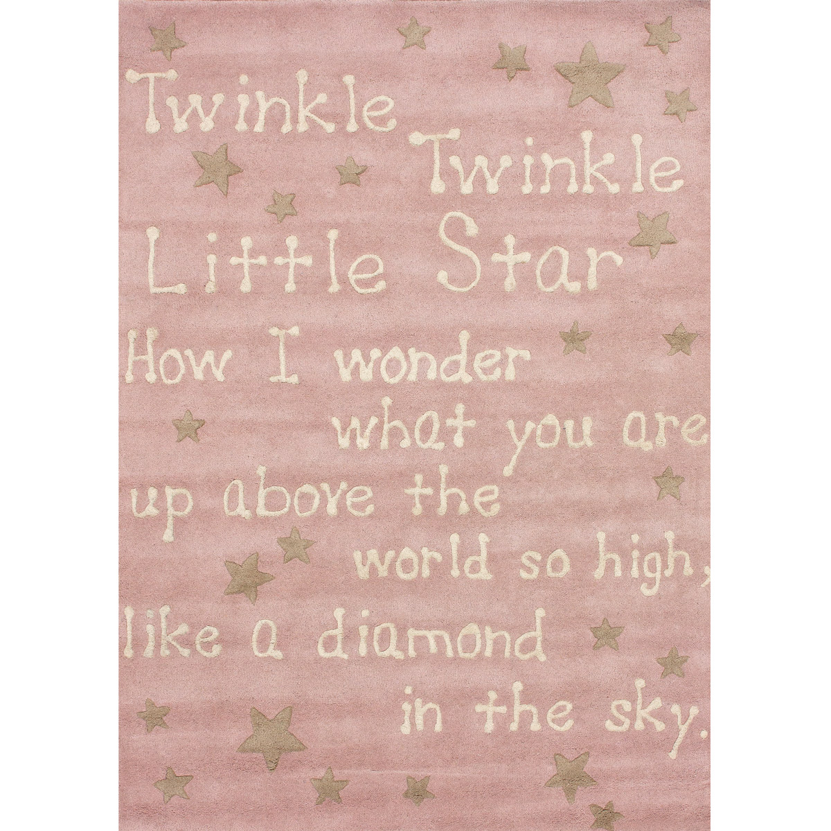nuLOOM Kinderloom Twinkle Twinkle Hand Tufted Area Rug in Baby Pink ...