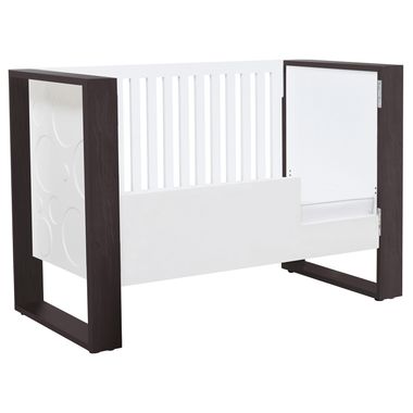 Nurseryworks Aerial Crib in Snow with Dark Frame and Circle Ends FREE ...