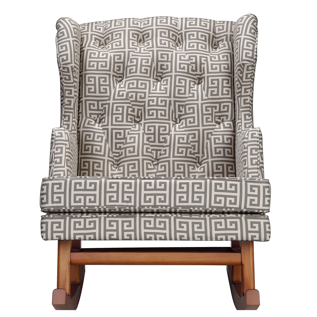 Nursery Works Empire Rocker - Athena Cotton in Grey and Natural with ...