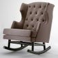 Nurseryworks Empire Rocker in Slate with Dark Legs FREE SHIPPING