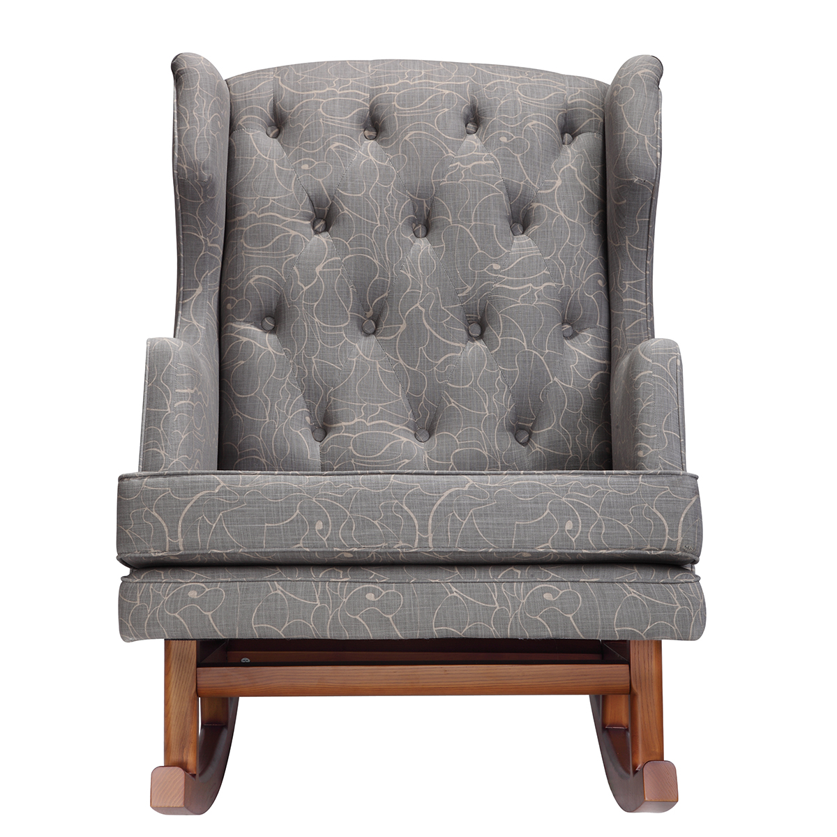 Nursery Works Empire Rocker - Perennial Cotton in Grey and Taupe with ...