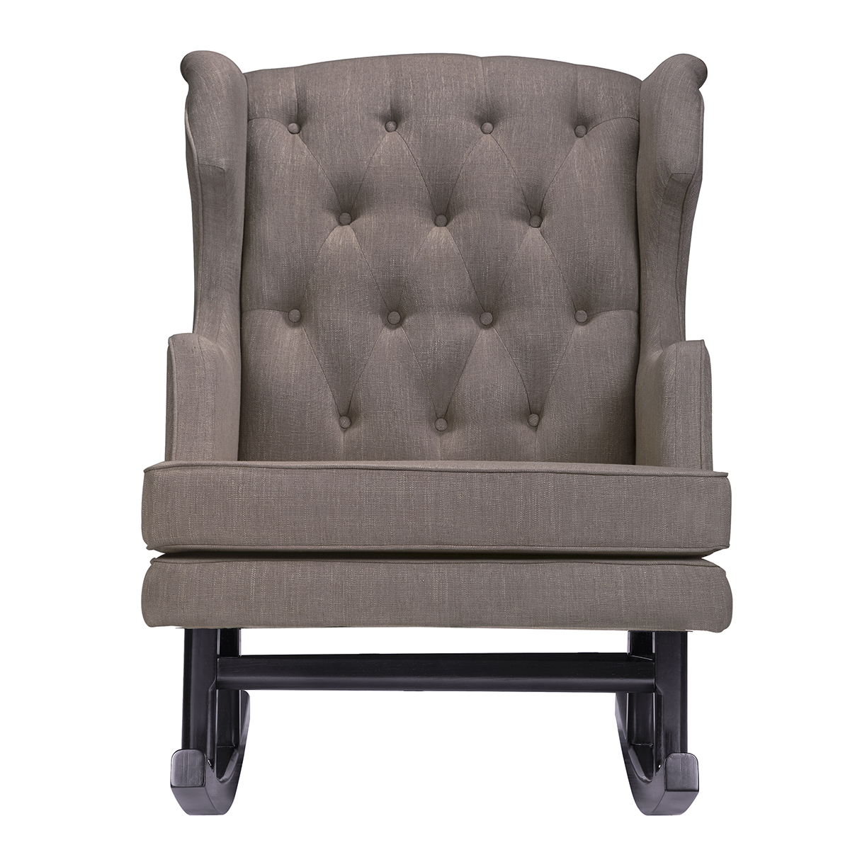 Nursery Works Empire Rocker - Weave Fabric in Hazelnut with Dark Legs ...