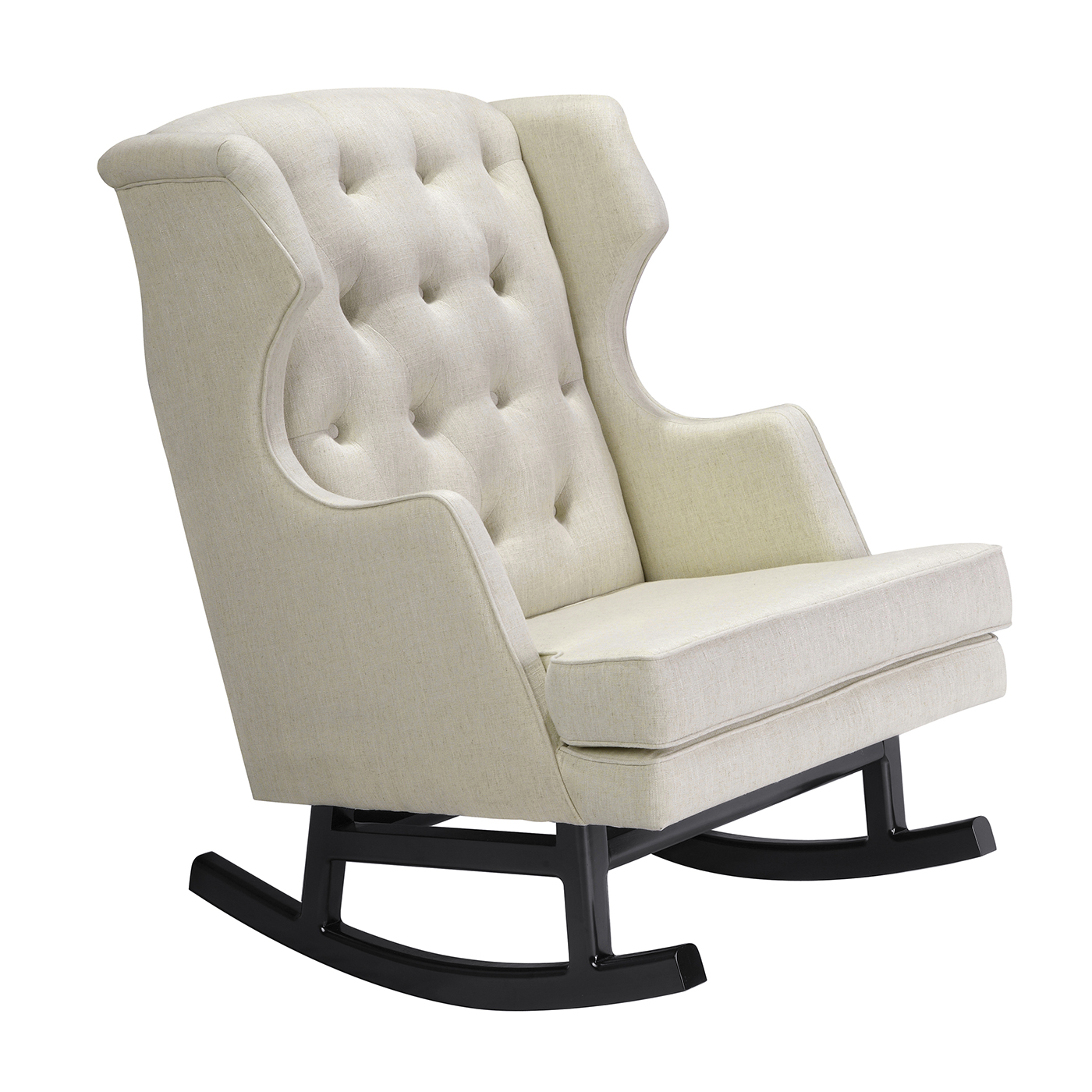 Nursery Works Empire Rocker - Weave Fabric in Oatmeal with Light Legs ...