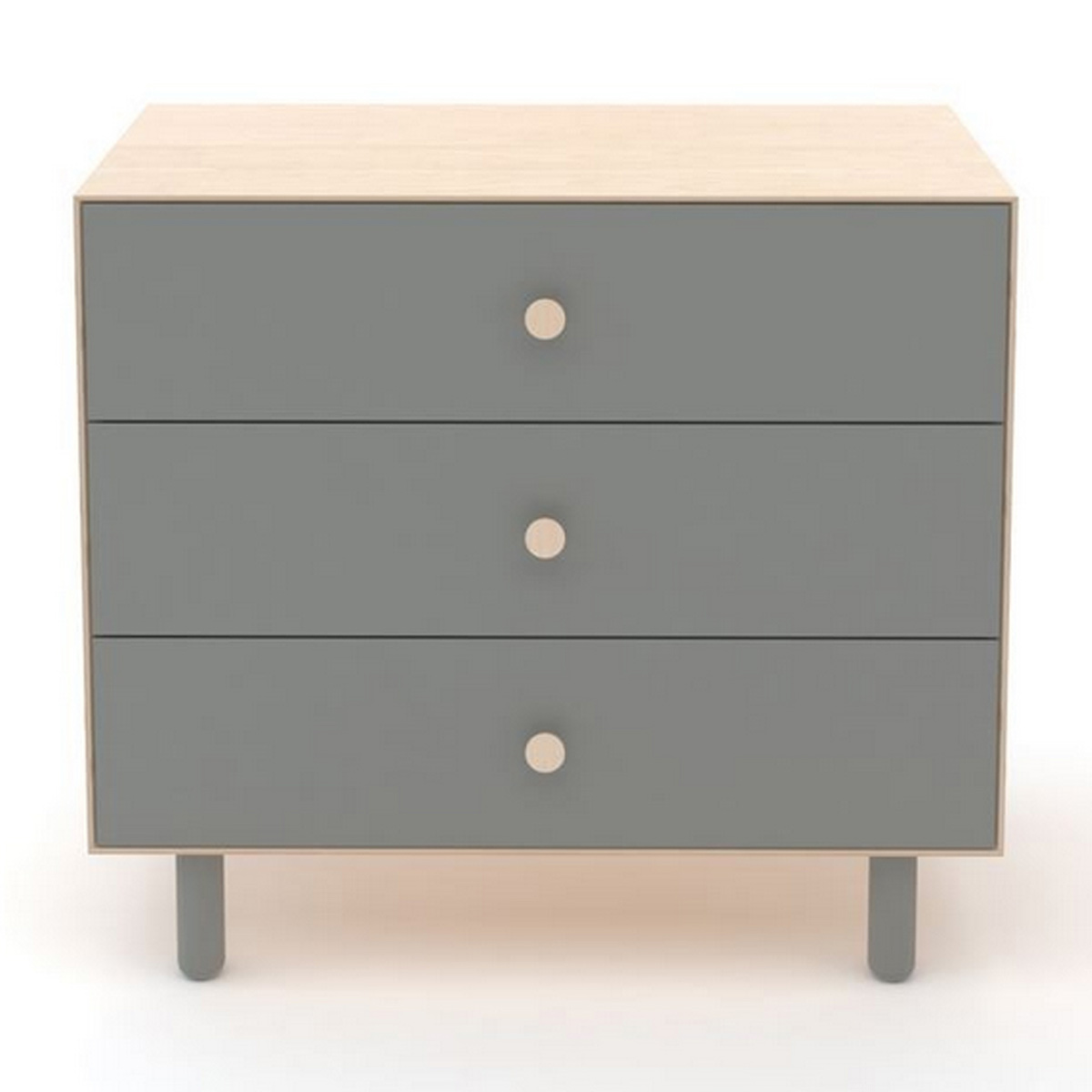Oeuf Fawn Merlin 3 Drawer Dresser in Gray/Birch FREE SHIPPING