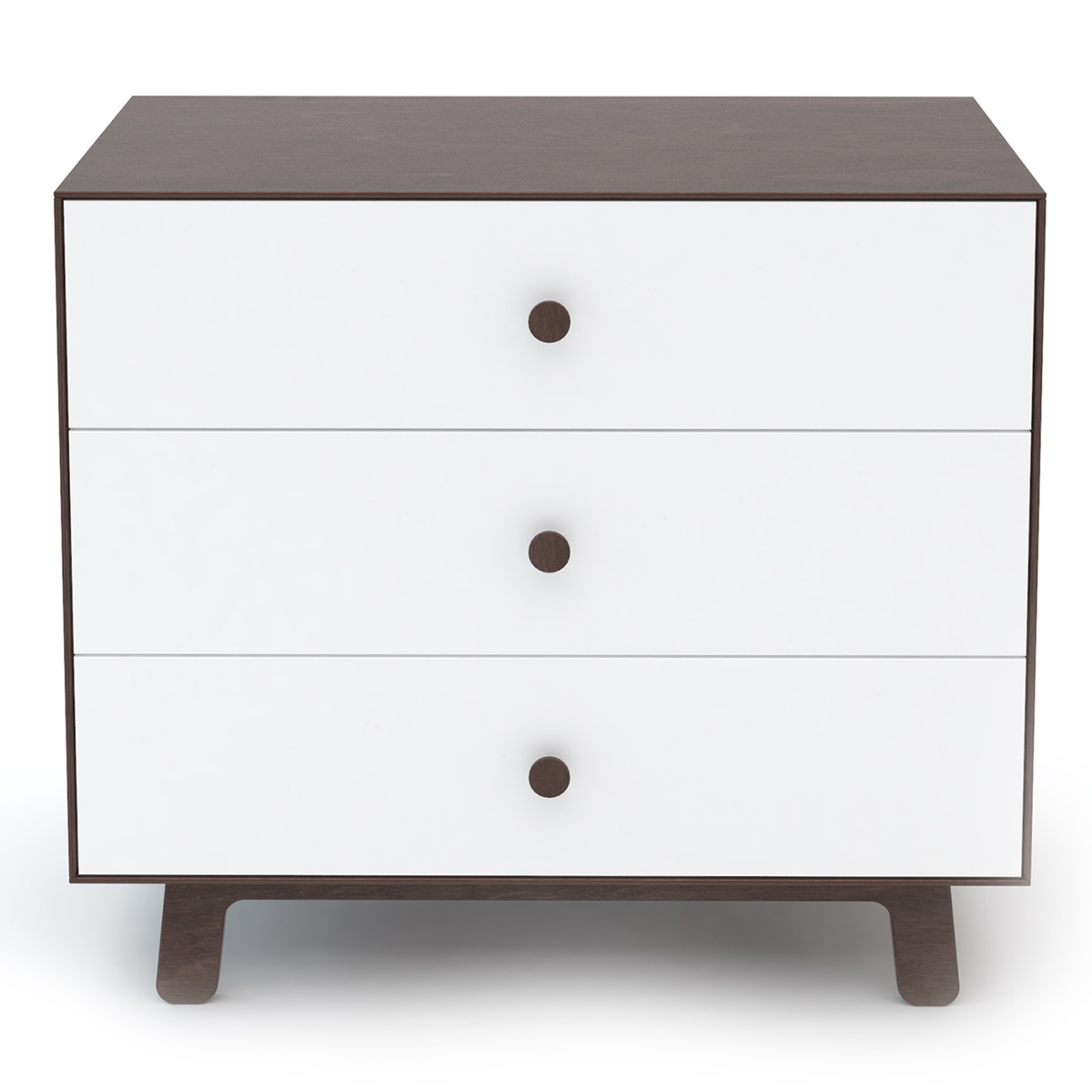 Oeuf Sparrow Merlin 3 Drawer Dresser in White/Walnut FREE SHIPPING