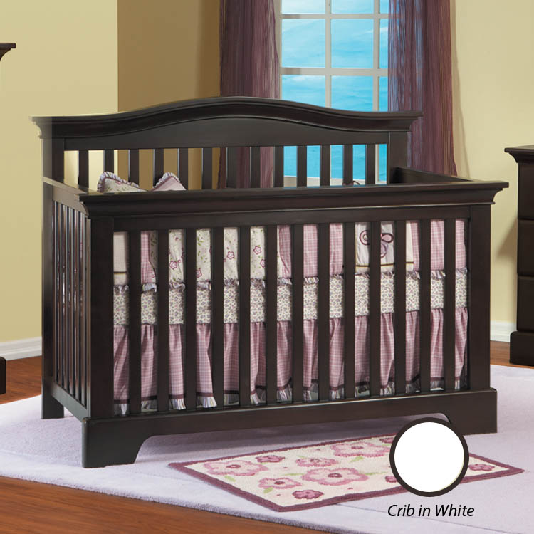 Pali Volterra 4 in 1 Convertible Forever Crib in White FREE SHIPPING