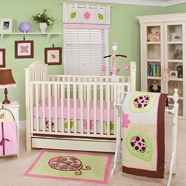 Pam Grace Creations Ladybug Lucy 10 Piece Crib Set FREE SHIPPING