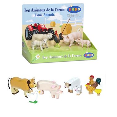 Papo Farm: Sunny Farm Animal Set and Farm Animals 1 5 Piece Box Set ...