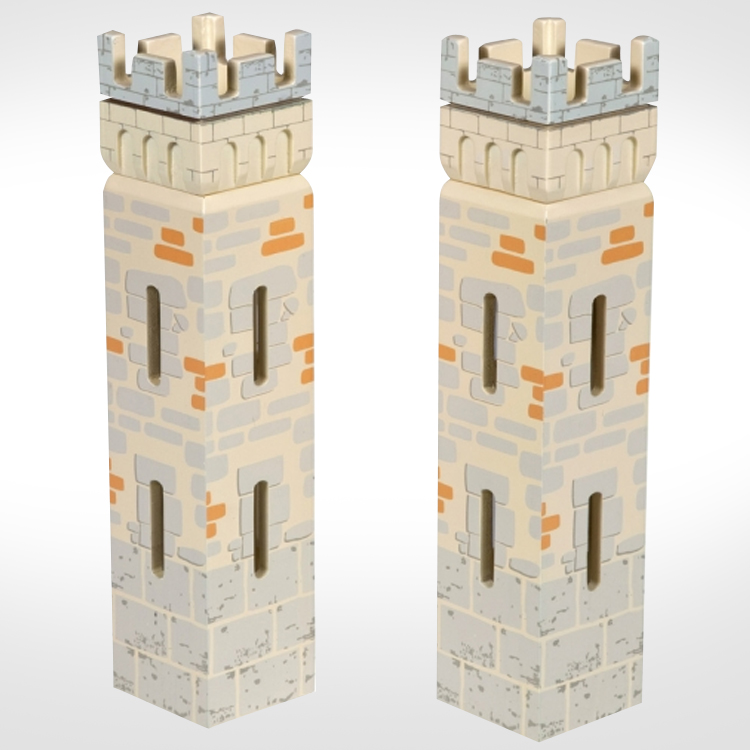 Papo Weapon Master Castle Set of 2 Small Towers by Hotaling FREE SHIPPING