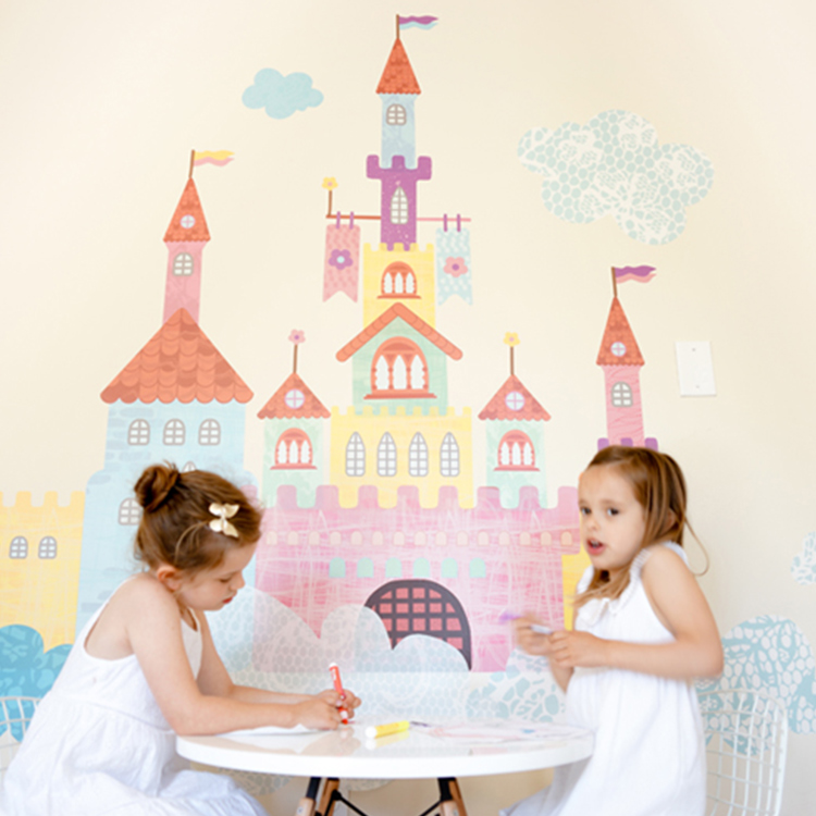 Pop and Lolli Create-a-Castle Fabric Wall Stickers FREE SHIPPING