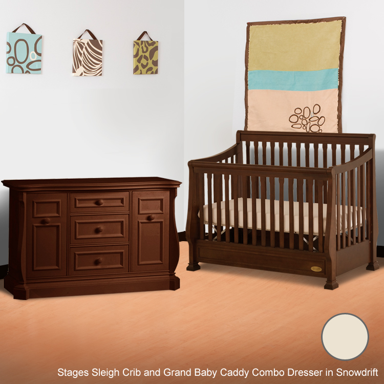 Ragazzi 2 Piece Nursery Set - Etruria Stages Sleigh Crib and Grand Baby ...